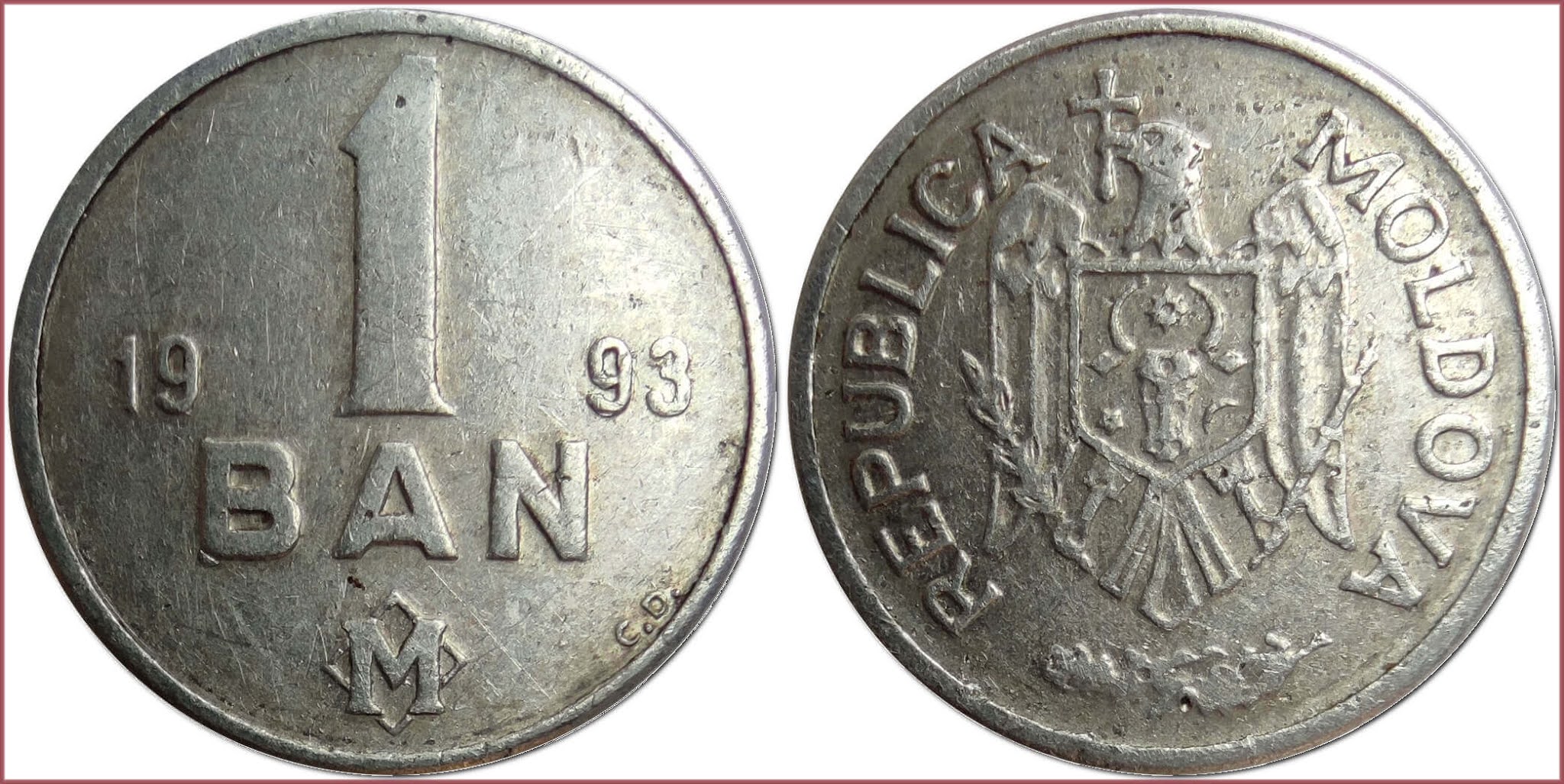 Ban: coin of Moldova (1993-...); 1/100 Moldovan leu
