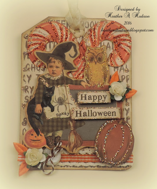 Heather A Hudson: Vintage Halloween Witch Tag