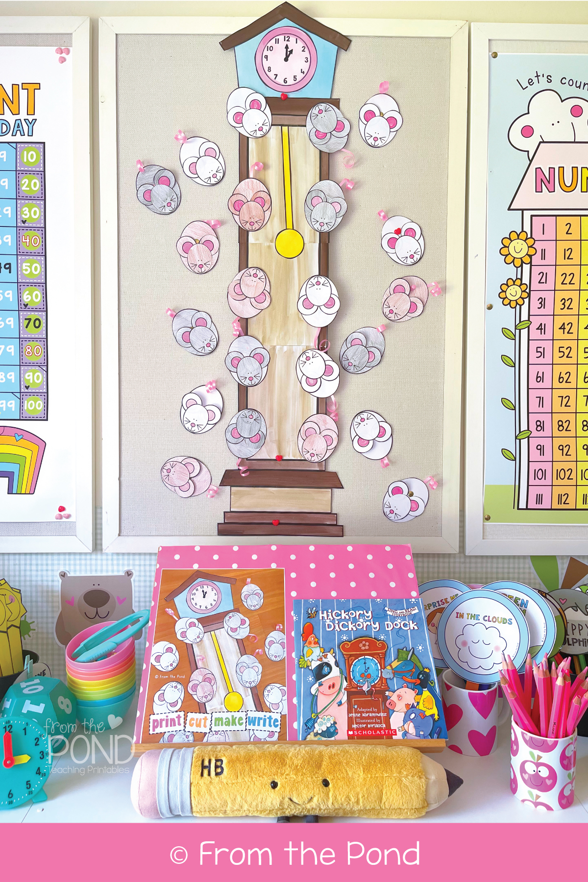 Hickory Dickory Dock Class Craft Display | From the Pond