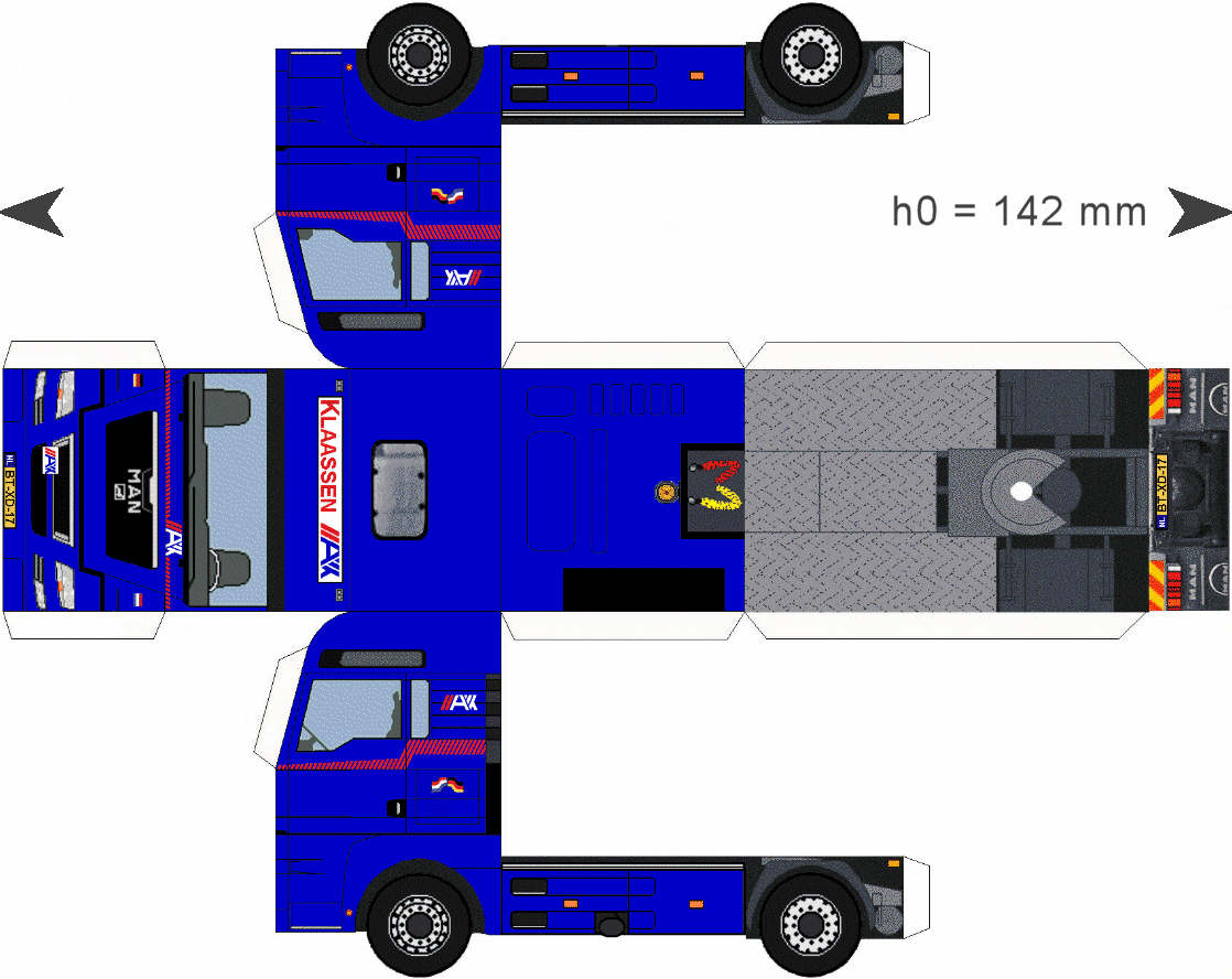 SP. Papel Modelismo: PaperCraft MAN Truck - Altinus Klaassen