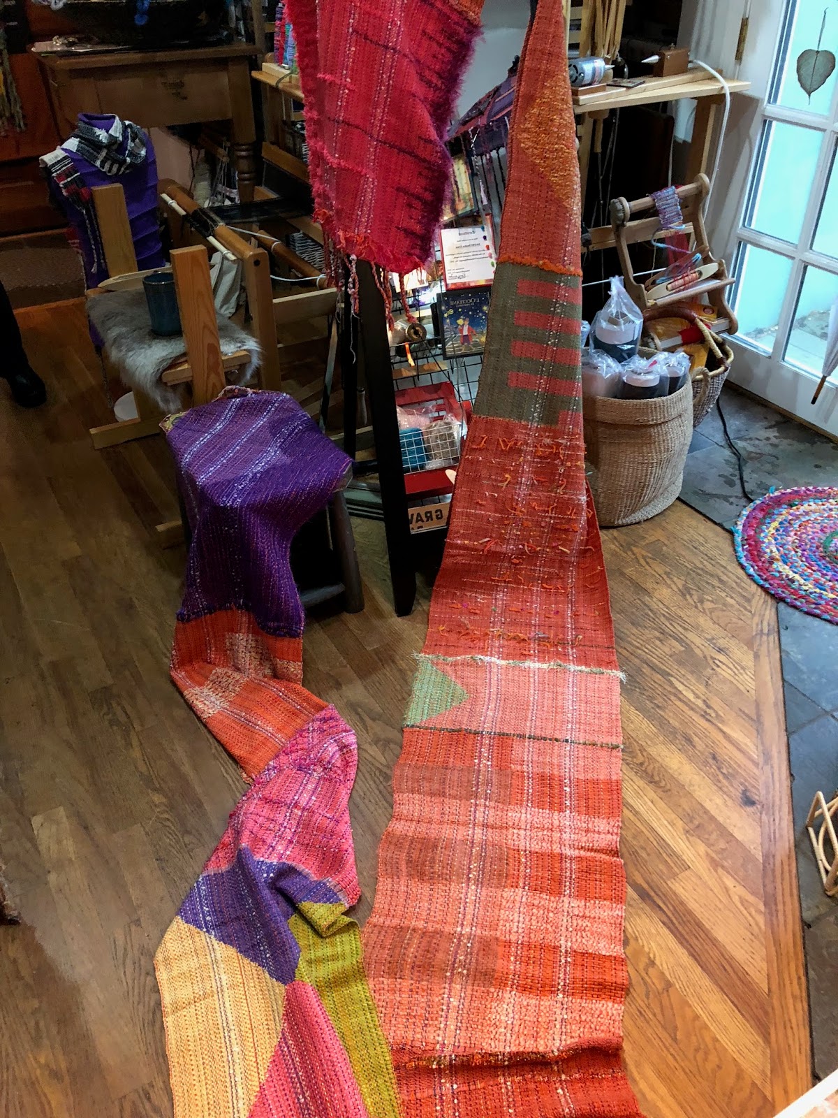 CENTERING WITH FIBER: Sewing Saori hand woven clothing class in the ...