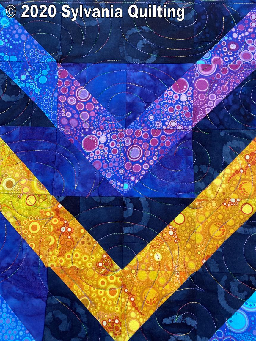 Sylvania Quilting: Sheila L's Colorful Lightning Quilt