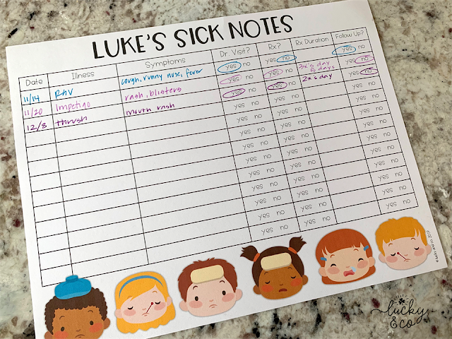 An Easy Way to Keep Track of Your Child's Illnesses | Lucky & Co