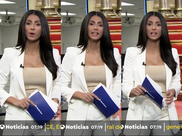 Miss Presentadoras TV: Noor Ben Yessef. A3 Noticias de la Mañana (30/3/21)