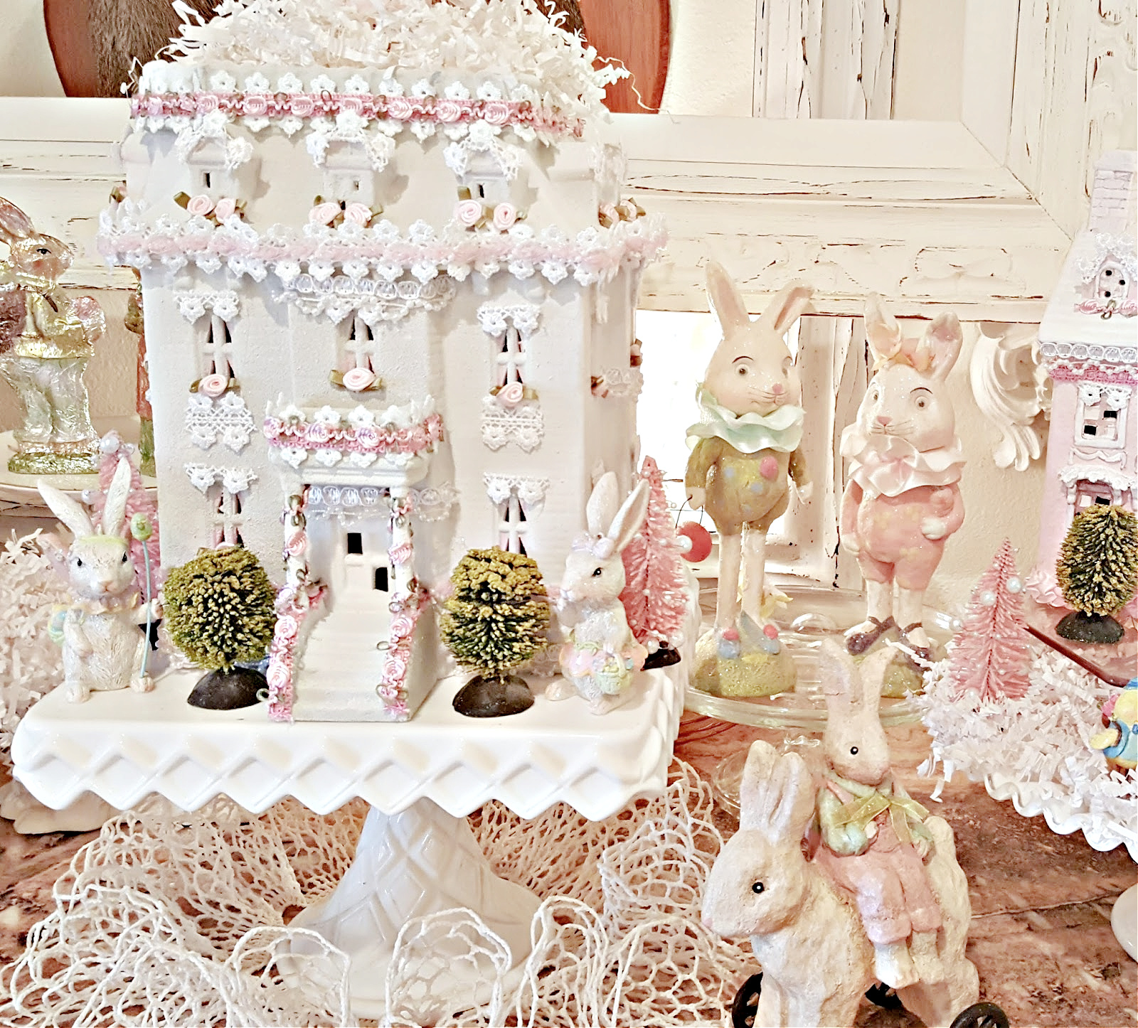 Penny's Vintage Home: Make an Easter Village using Yard Sale Ceramic Houses