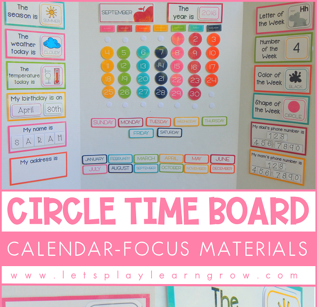 Our Homeschool Circle Time Board | Lets Play.Learn.Grow