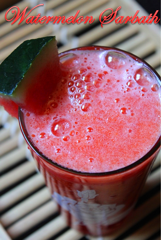 Refreshing Watermelon Juice Recipe / Watermelon Sarbath Recipe- Summer ...