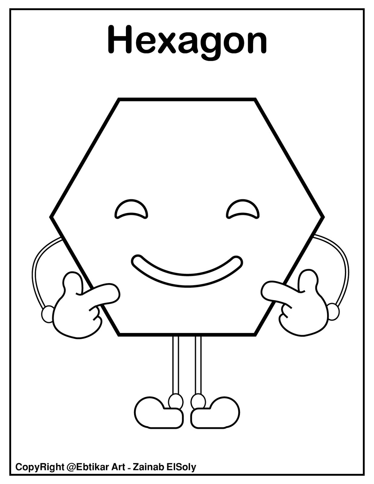 Hexagon Coloring Page