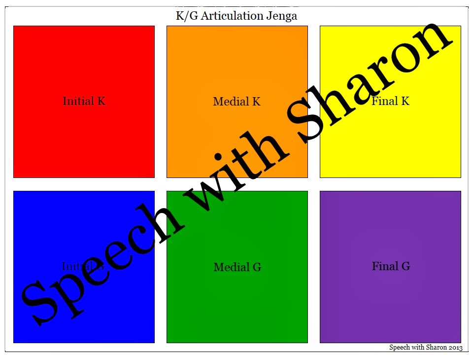 Speech with Sharon: Articulation Jenga: K/G Edition {400 Facebook ...