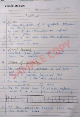 CBSE Papers, Questions, Answers, MCQ ...: CBSE Class 10 Maths Lab Activity - Draw Quadratic ...
