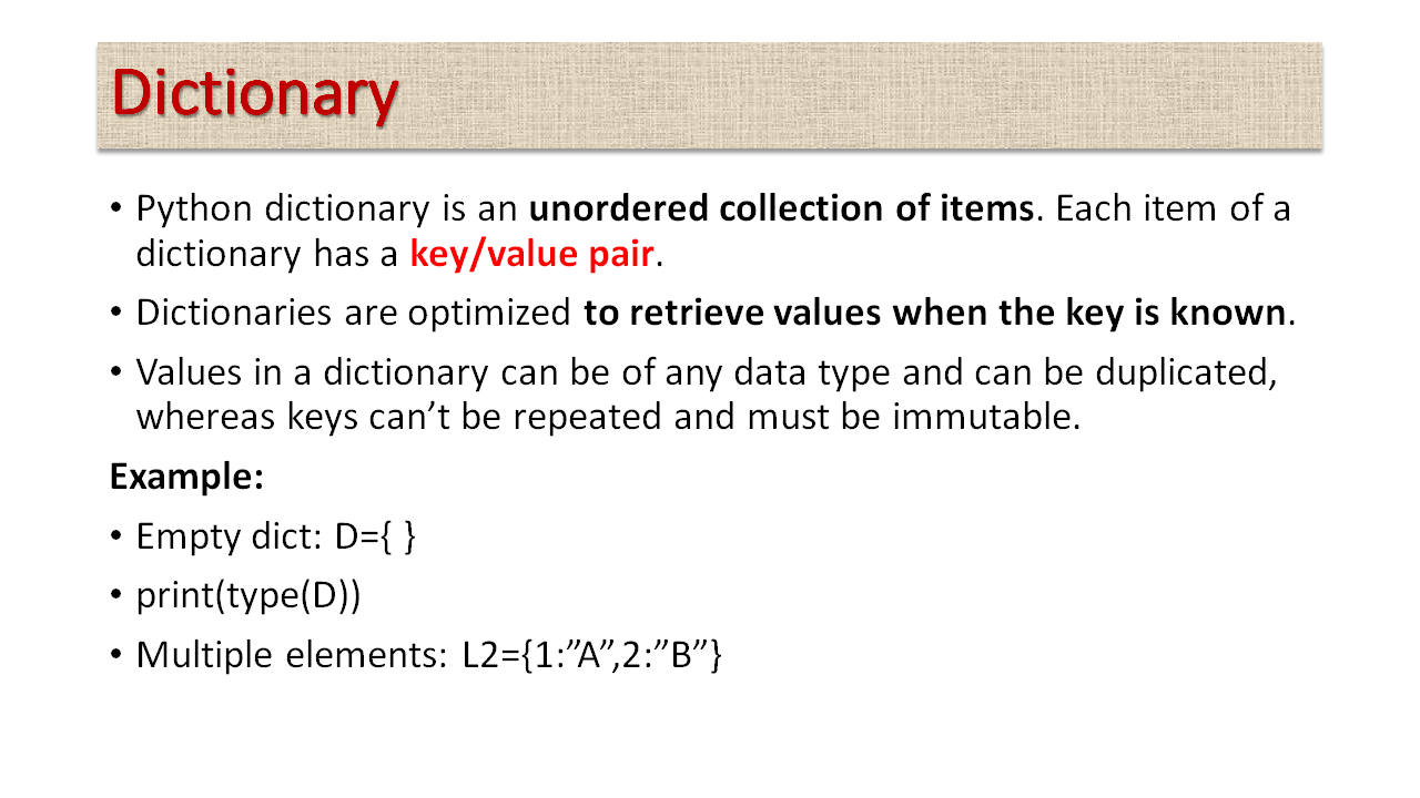 Data Types of Python: Mutable- List, Set, Dictionary; Immutable- Number ...