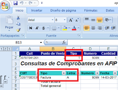 Applysys Factura Electrónica: AFIP- Tipos de Comprobantes - Tabla