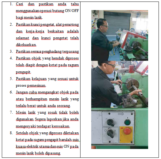 school of Machine: Langkah-Langkah Keselamatan Menggunakan Mesin Larik