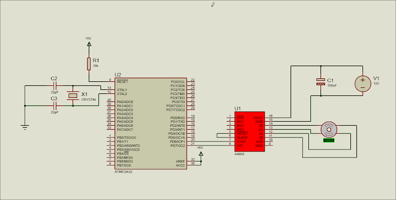 Stepper Motor control using ATmega32