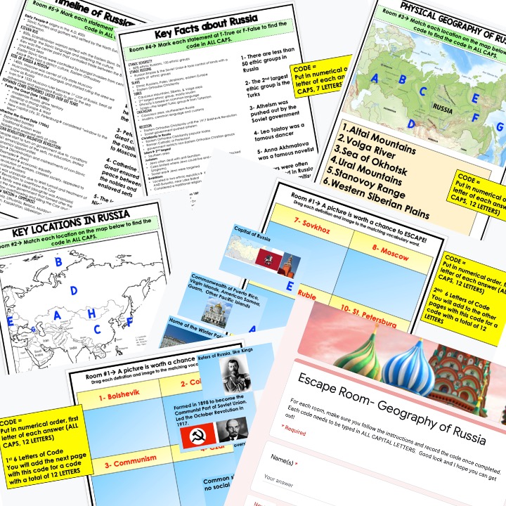World Geography Escape Rooms for Distance Learning - Learned Lessons ...