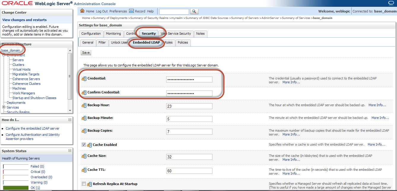 Iam Idm Connecting To Embedded Weblogic Ldap From Jxplorer
