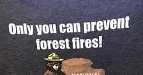 Only you can prevent forest fires, seriously we've been defunded, it's ...