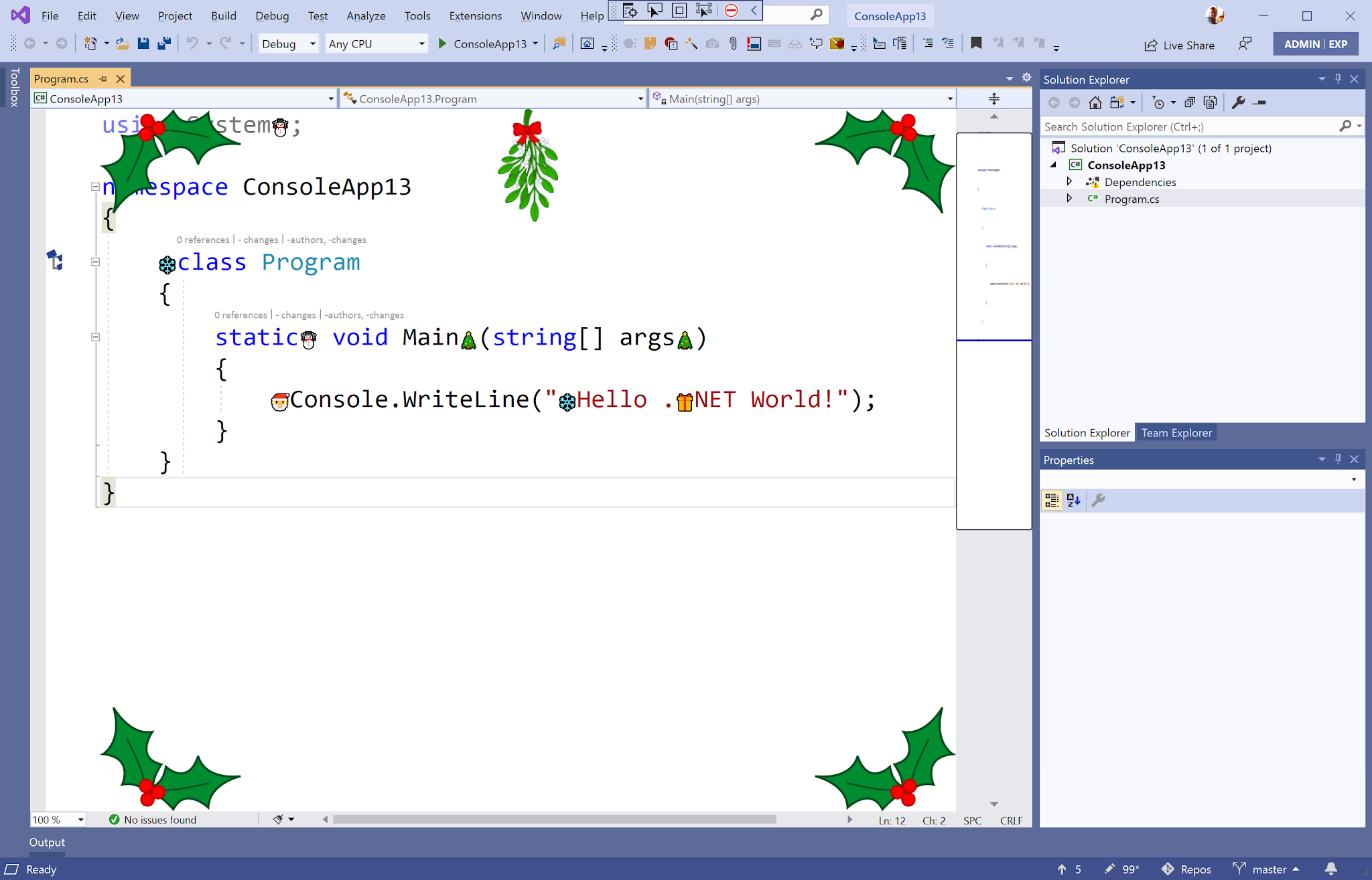 A festive introduction to Visual Studio Extensions ~ Matt Lacey