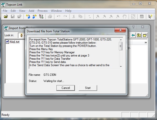Tutorial: TRANSFER DATA USING TOPCON LINK V8.