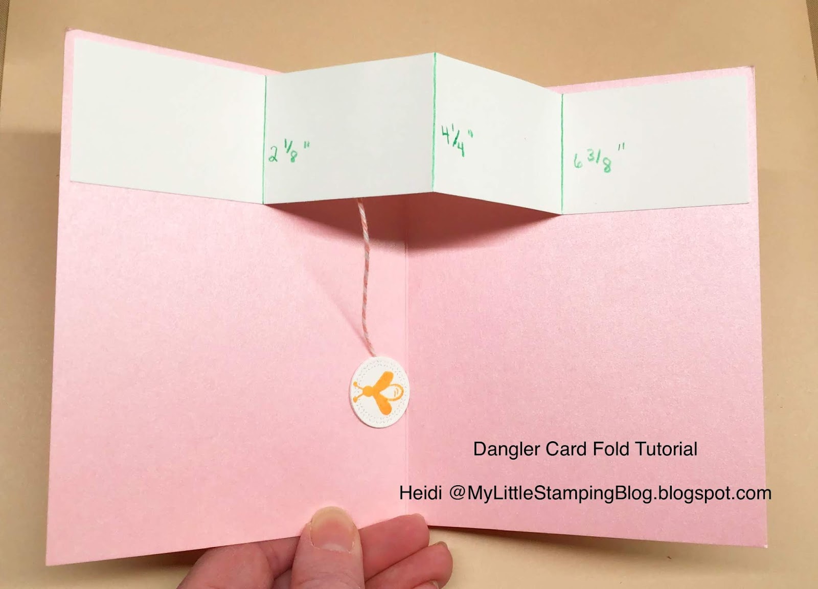 My Little Stamping Blog: Dangler Card Fold Tutorial - Heard you Caught ...