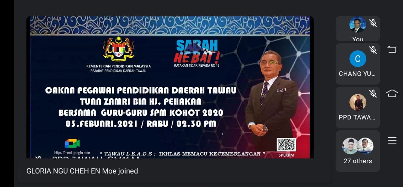 Cakna Pegawai PPD Tawau Bersama Guru-guru SPM Sekolah Daerah Tawau 2021 ...