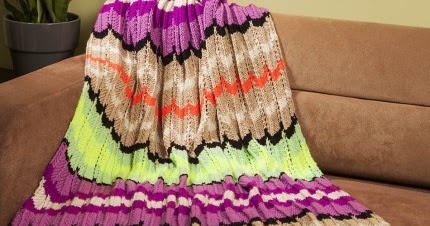 Beautiful Skills - Crochet Knitting Quilting : Modern Chevron Throw ...