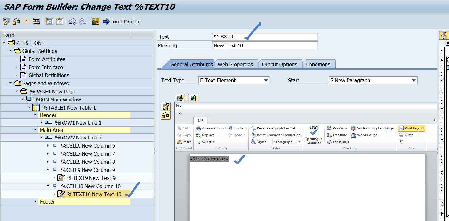TECHSAP : 9. Smartform : Designing a table in smartform