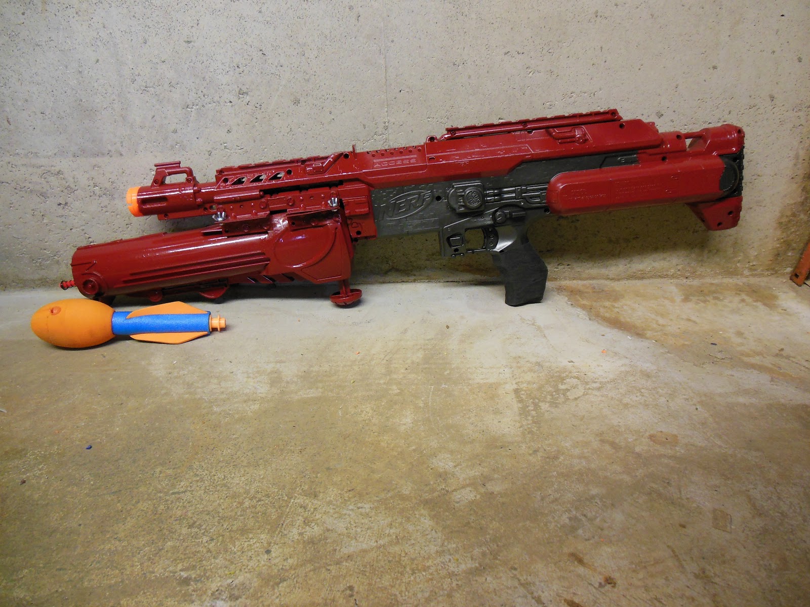 Lasagna678 Nerf Mods: Stampede with Interchangeable Grenade Launcher ...