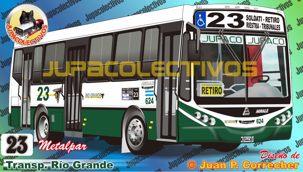 Recorrido de la linea 23 de Capital Federal