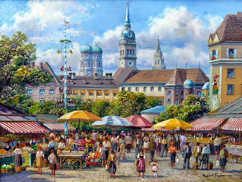 Мир искусства в живописи: Hubert Kaplan (1940 - ) - Баварские зарисовки