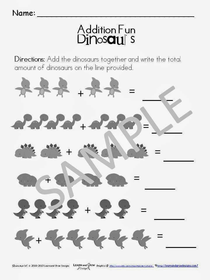 Learn And Grow Designs Website Simple Addition Practice Pages