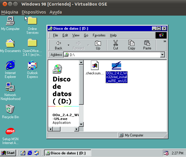 Como instalar Windows 98 con VirtualBox - Practicas Finales Jose Manuel ...