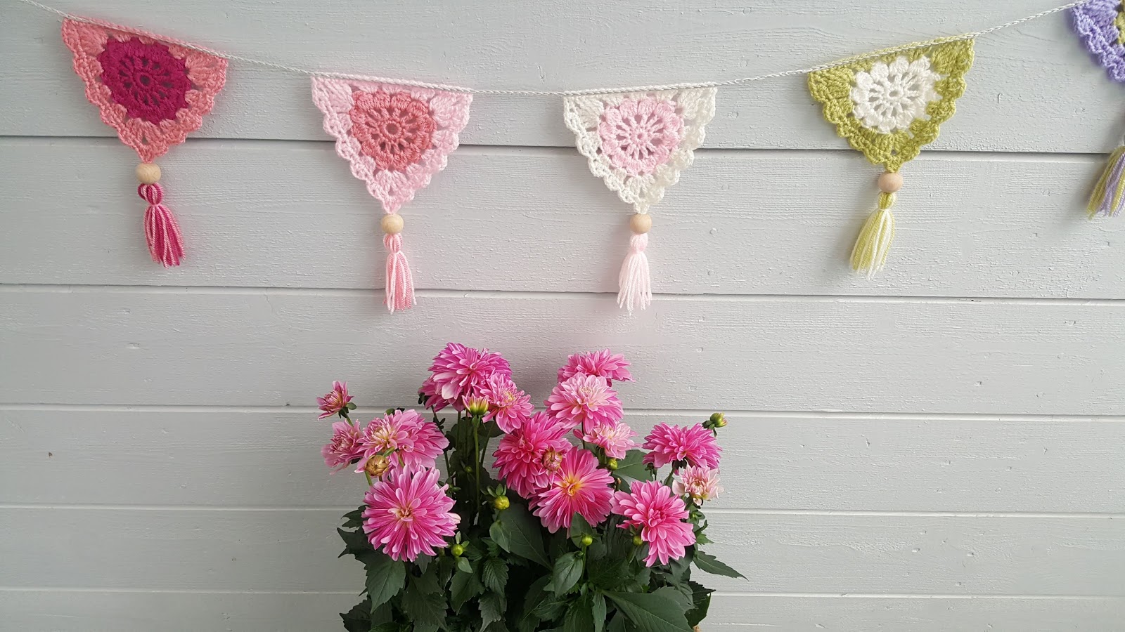 Crochet bunting
