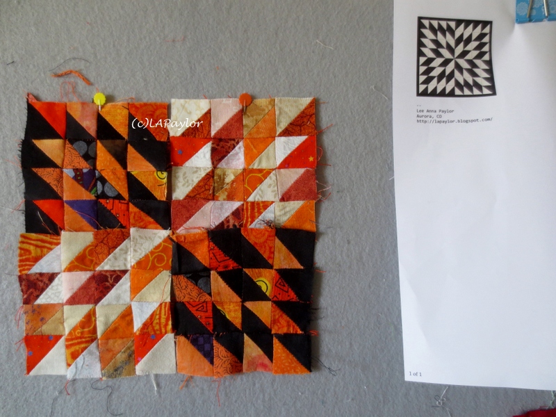 Not Afraid of Color: sewing Saturday... last of the orange blocks