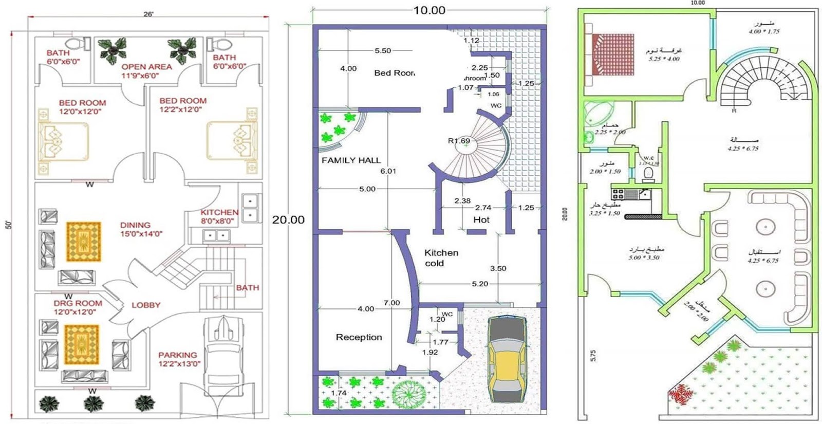plans maisons impressionnants pour différentes dimensions