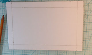 Making a Base for a Little Cardboard House - Paper Glitter Glue