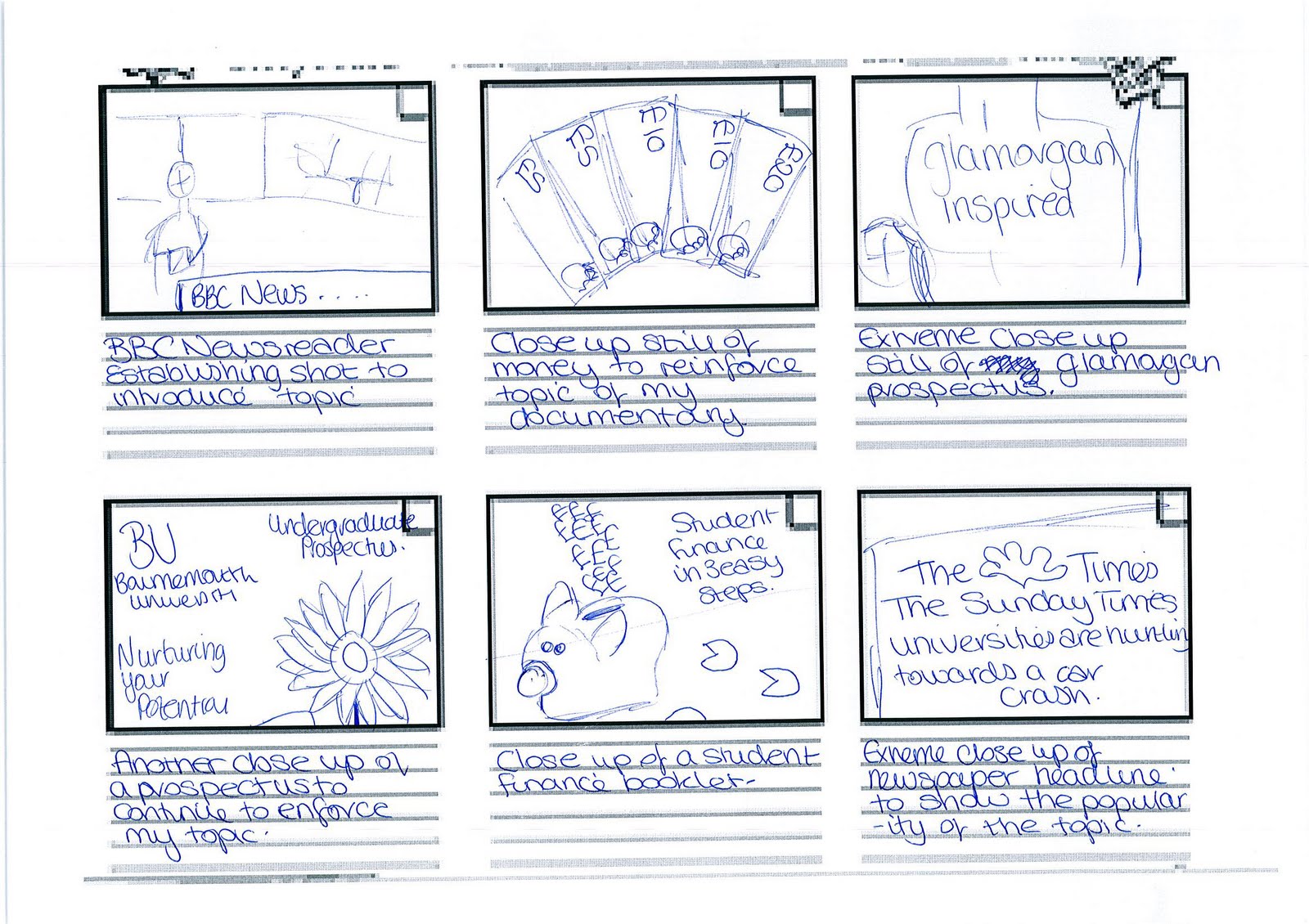 Emma's Media Blog: Opening Sequence of Storyboard