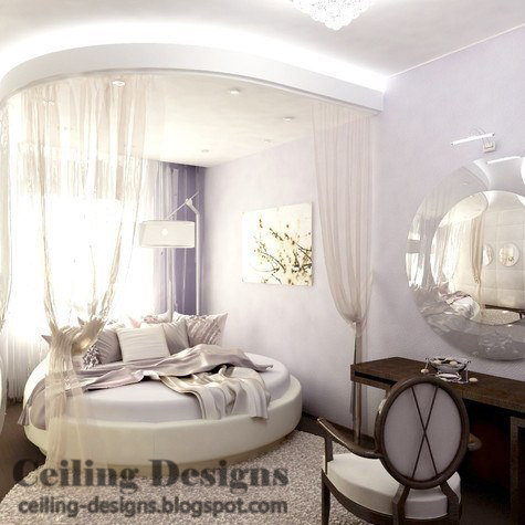 3 bedroom ceiling designs with round ceiling curtains
