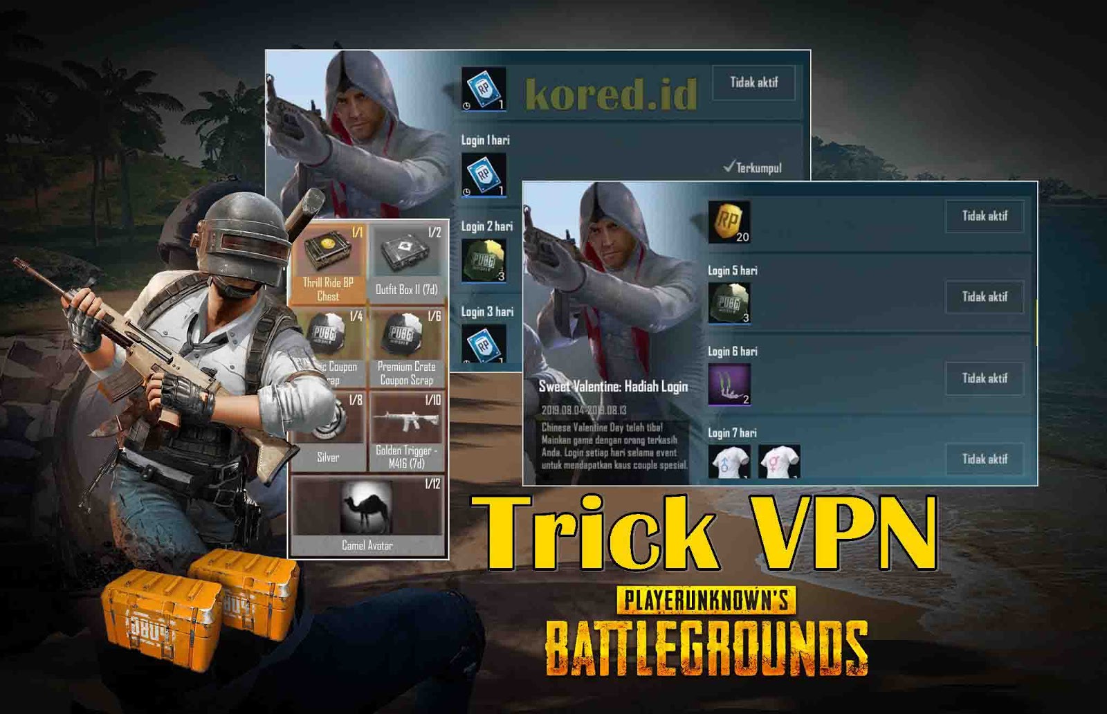 Trik VPN Pubg Mobile Login dan Claim Hadiah Kartu Misi Royale Pass, Poin Royale Pass, Keping ...