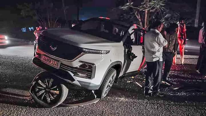 Indian Roadie: MG Hector crash in Goa on 2021-02-21