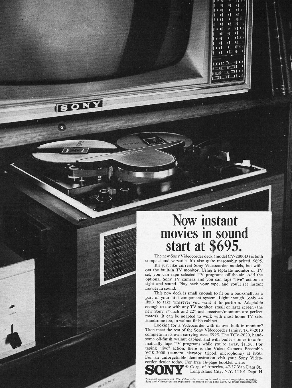 Avengers in Time: 1965, Science and Technology: Sony CV-2000 Videocorder