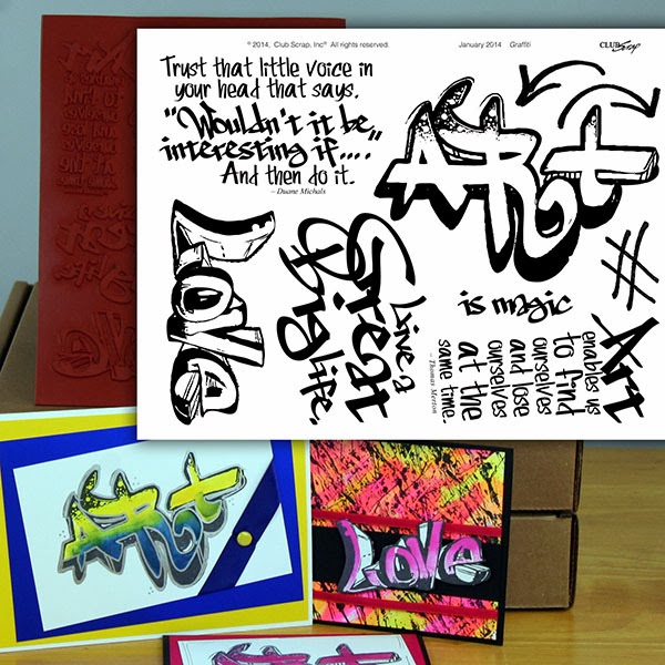 Club Scrap Creates: Graffiti Fill In Stencil