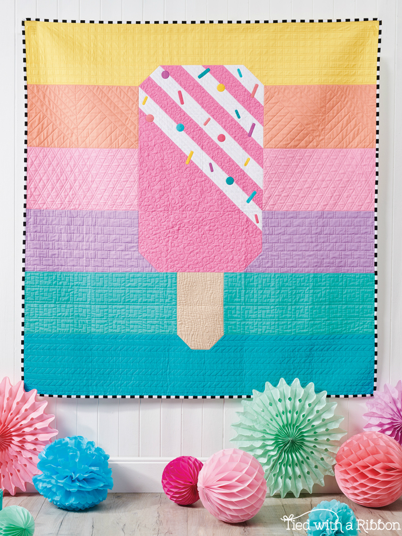 Tied with a Ribbon: Rainbow Popsicle Quilt Pattern Release