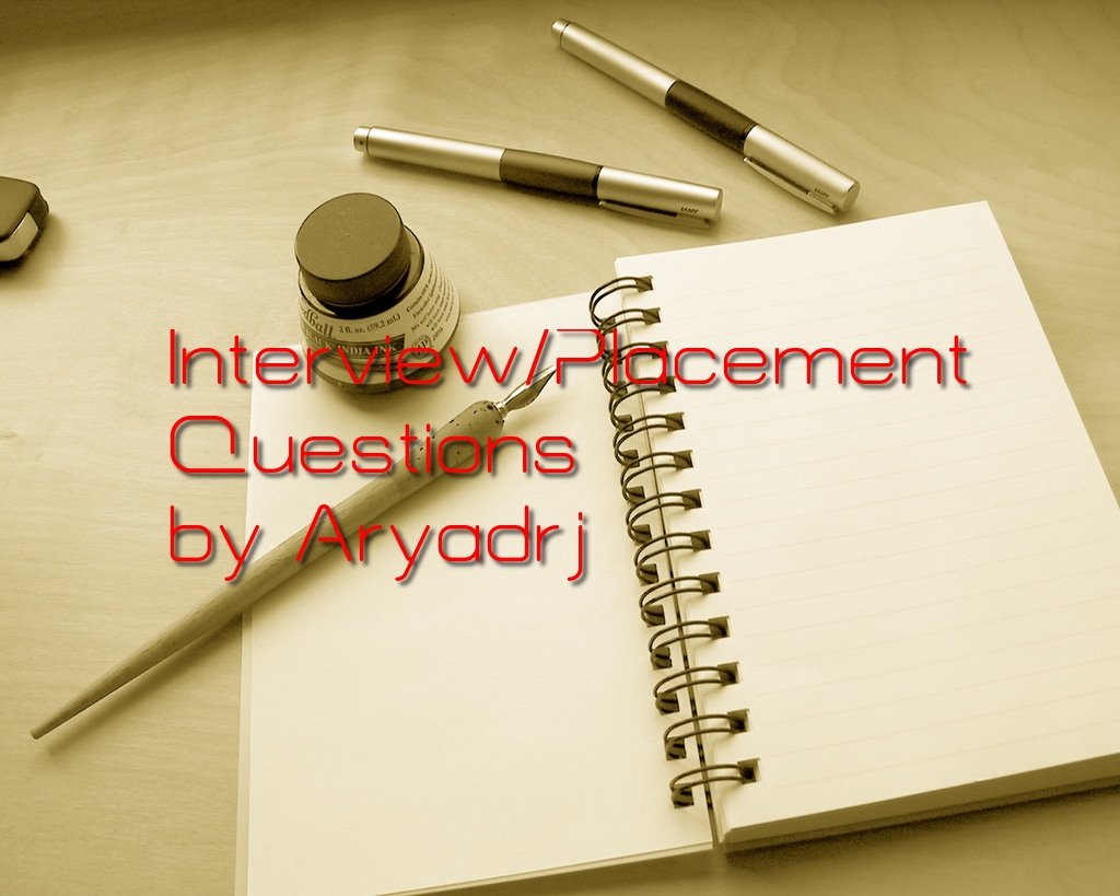 Algorithm Placement Interview Question 2019