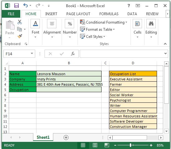 Cara membuat combo box di Microsoft Excel 2013