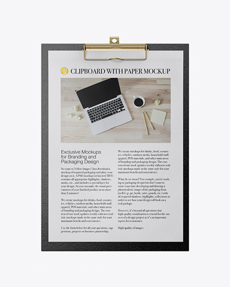 160+ Best Clipboard Mockup Templates | Free & Premium