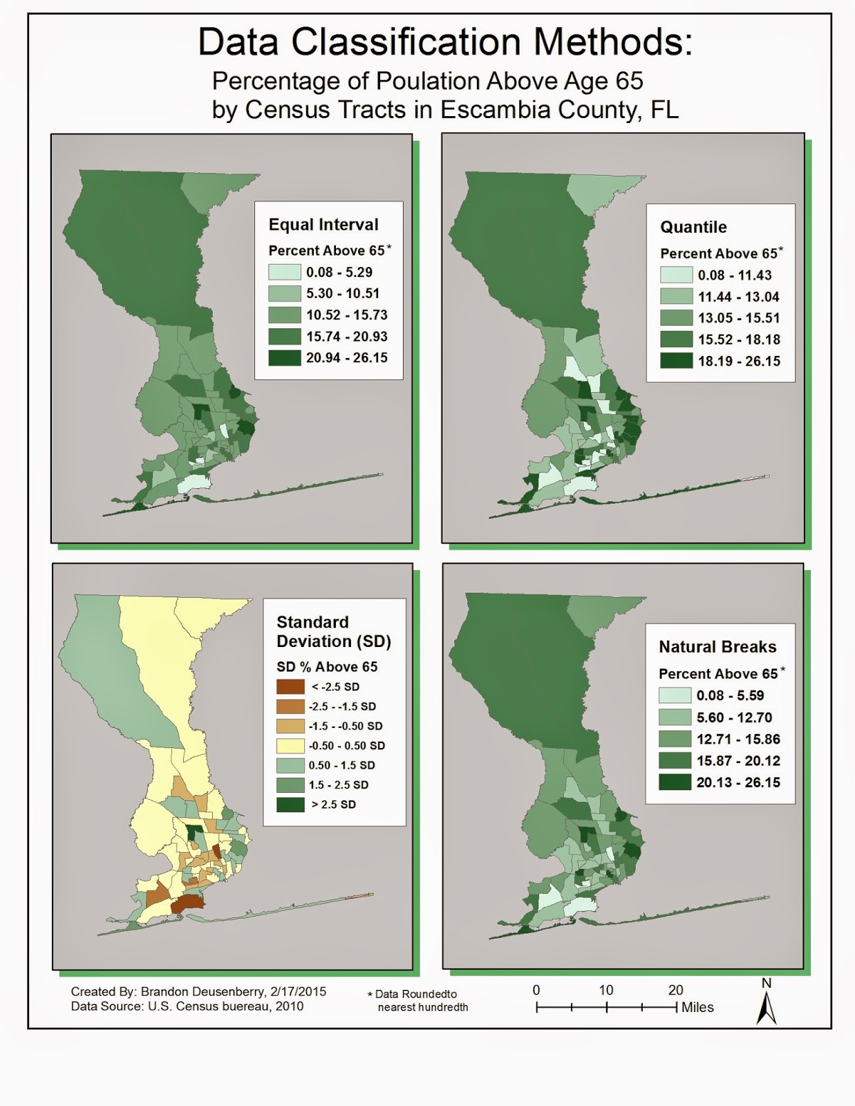 Brando's GIS Odyessy : Cartography and Classification Methods