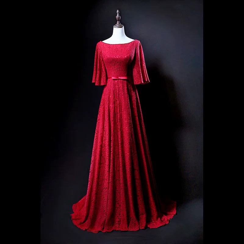 2019 modest red prom dresses collection
