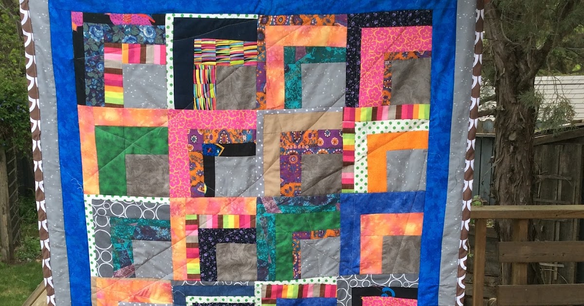 2 Quilters and a Crafter: Scrappy retirement quilt