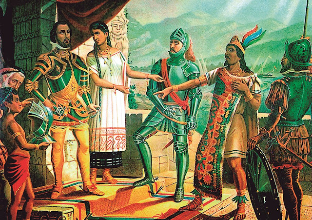 Encuentro de los descendiente de Moctezuma y Cortés